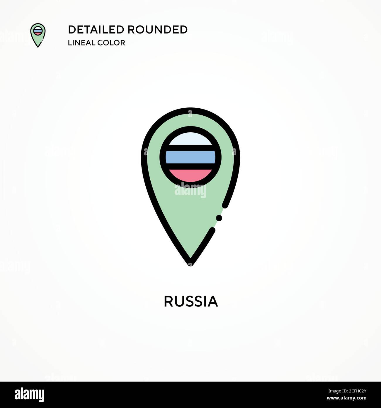 Russia vector icon. Modern vector illustration concepts. Easy to edit ...