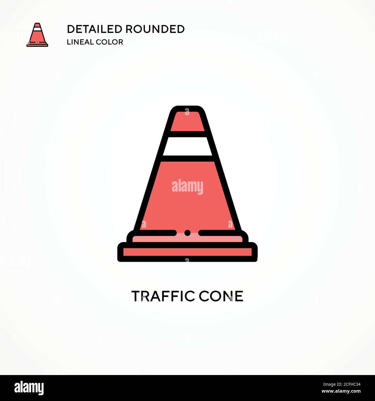 Traffic cone vector icon. Modern vector illustration concepts. Easy to ...
