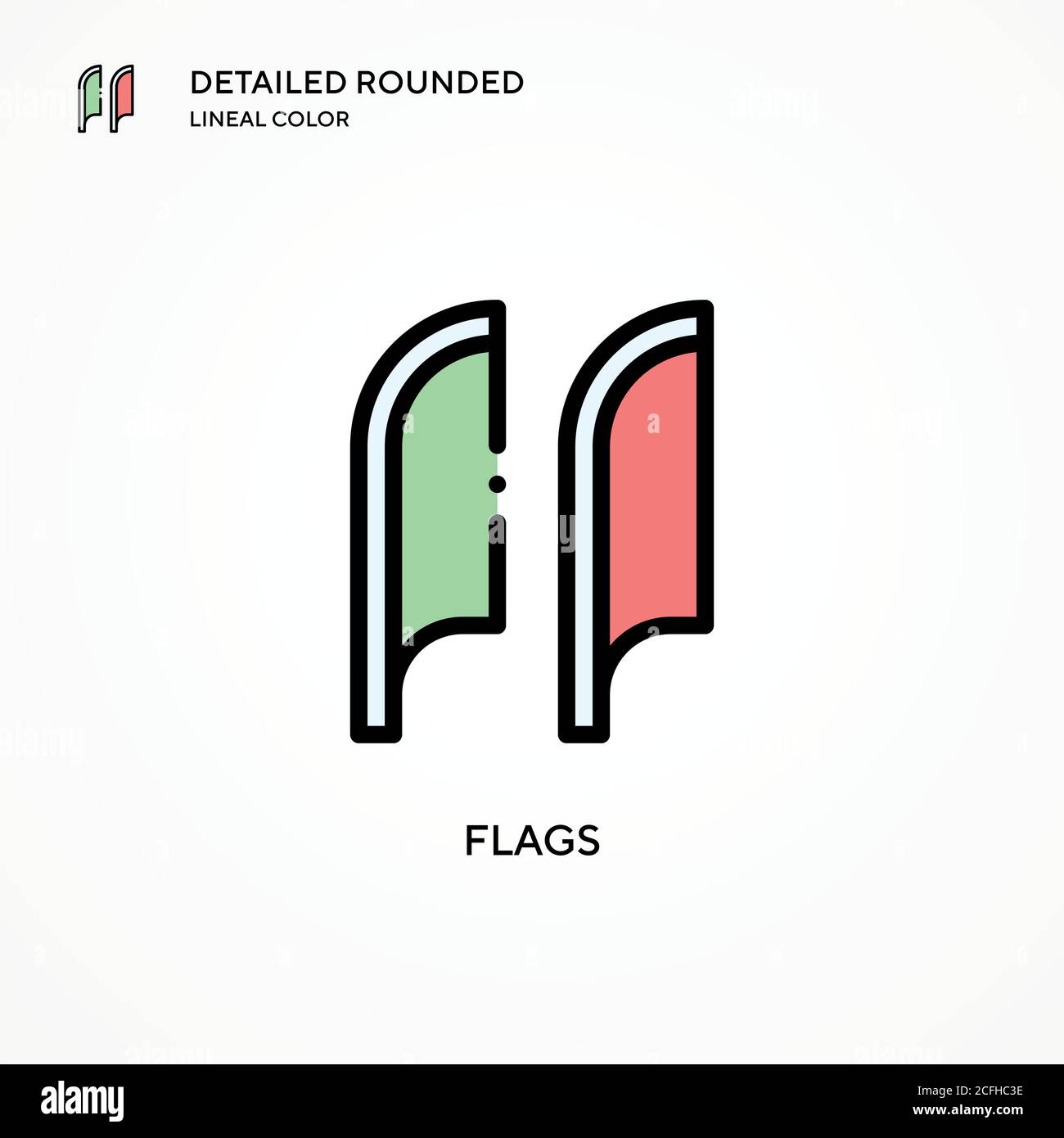 Flags vector icon. Modern vector illustration concepts. Easy to edit ...