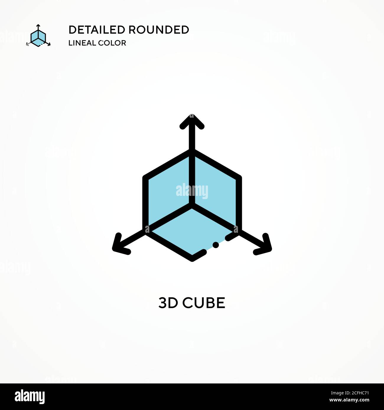 3d cube vector icon. Modern vector illustration concepts. Easy to edit and customize Stock ...