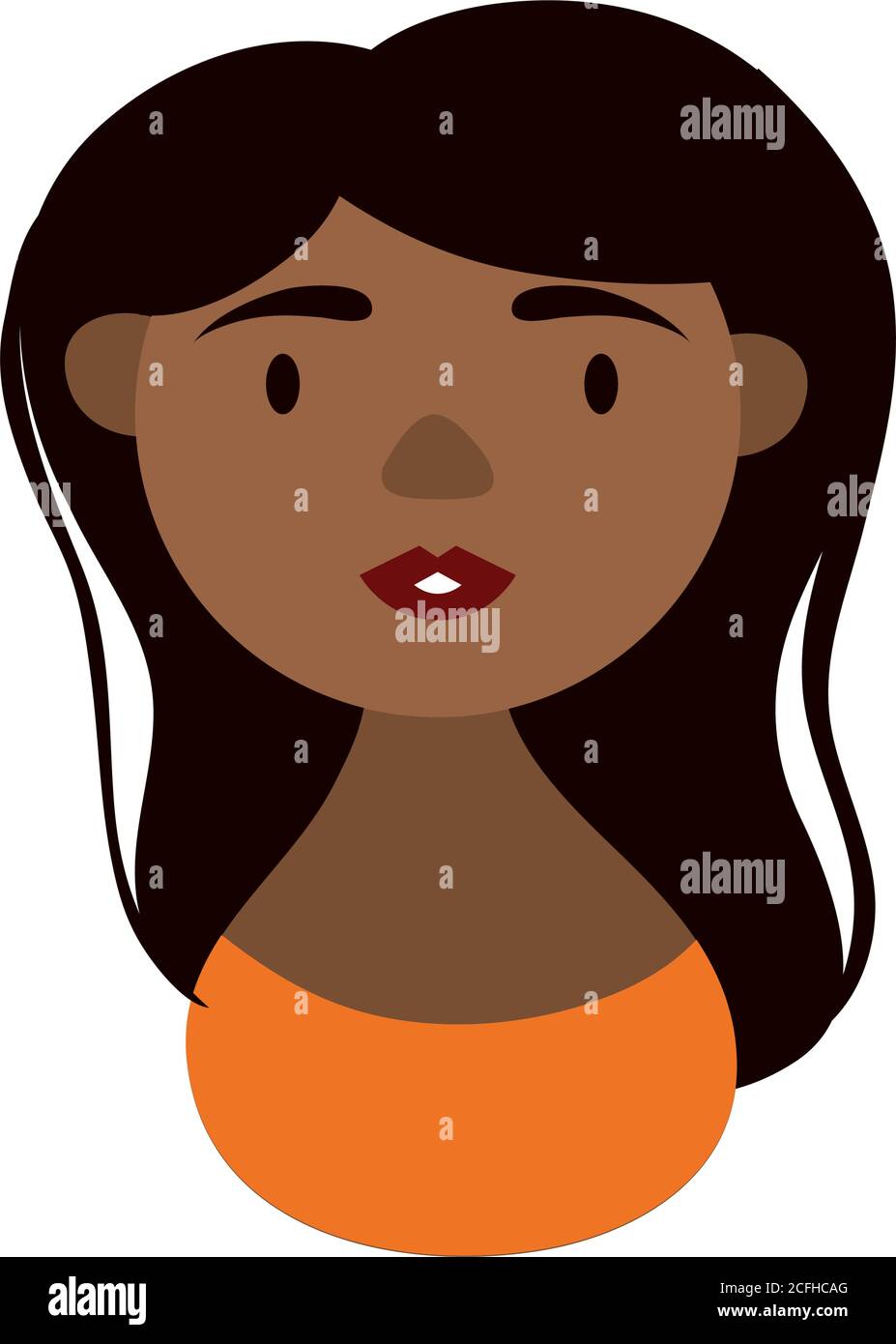 afro woman character national hispanic heritage flat style icon vector ...