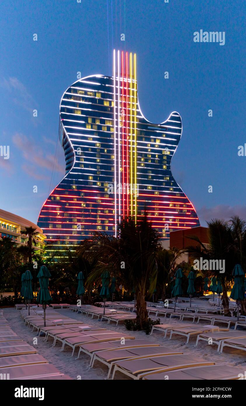 The amazing architecture of the Hard Rock Hotel Stock Photo - Alamy