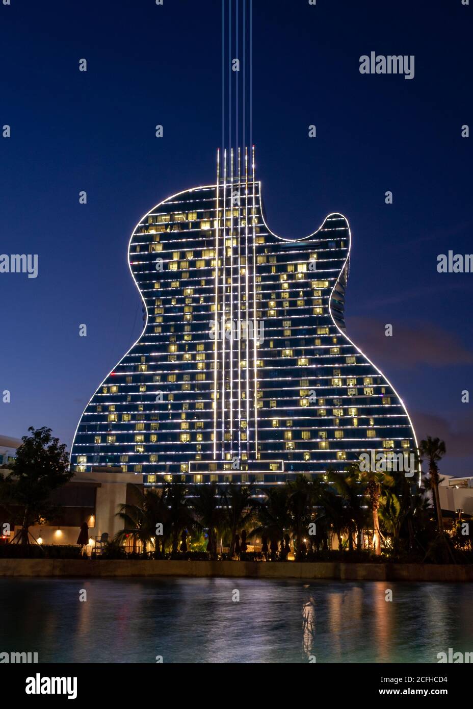 The amazing architecture of the Hard Rock Hotel Stock Photo - Alamy