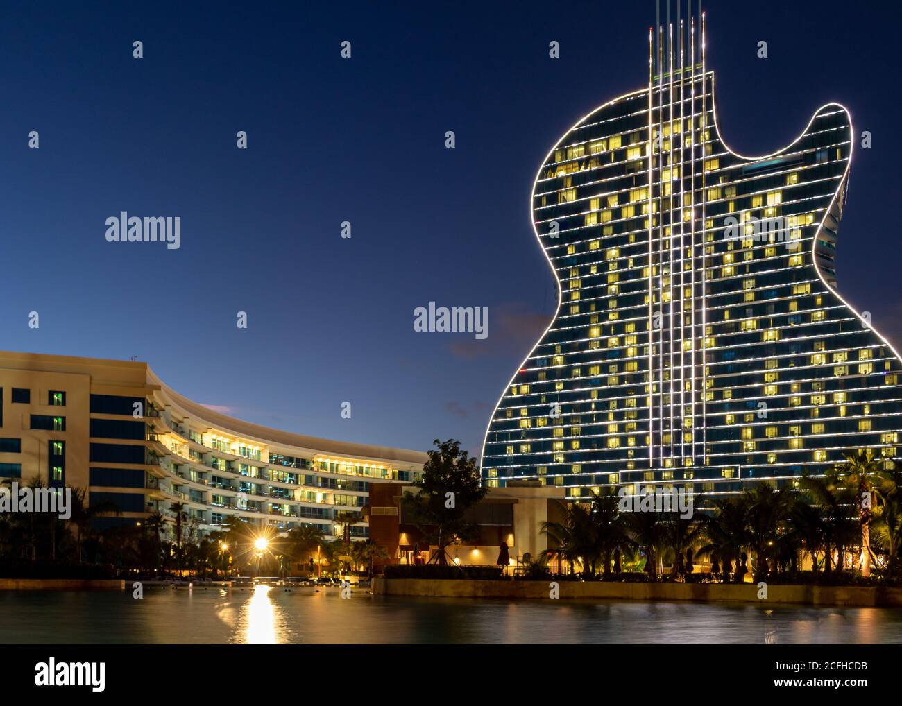 The amazing architecture of the Hard Rock Hotel Stock Photo - Alamy