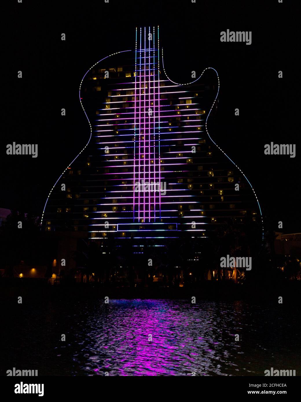 The amazing architecture of the Hard Rock Hotel Stock Photo - Alamy