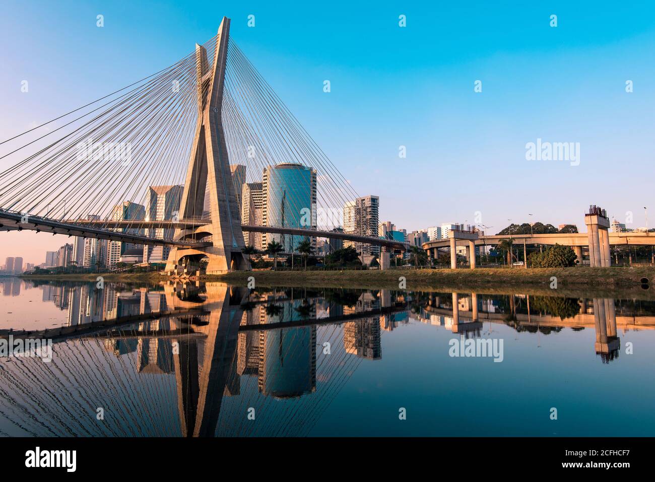 Octavio Frias de Oliveira Bridge in Sao Paulo is the Landmark of the ...
