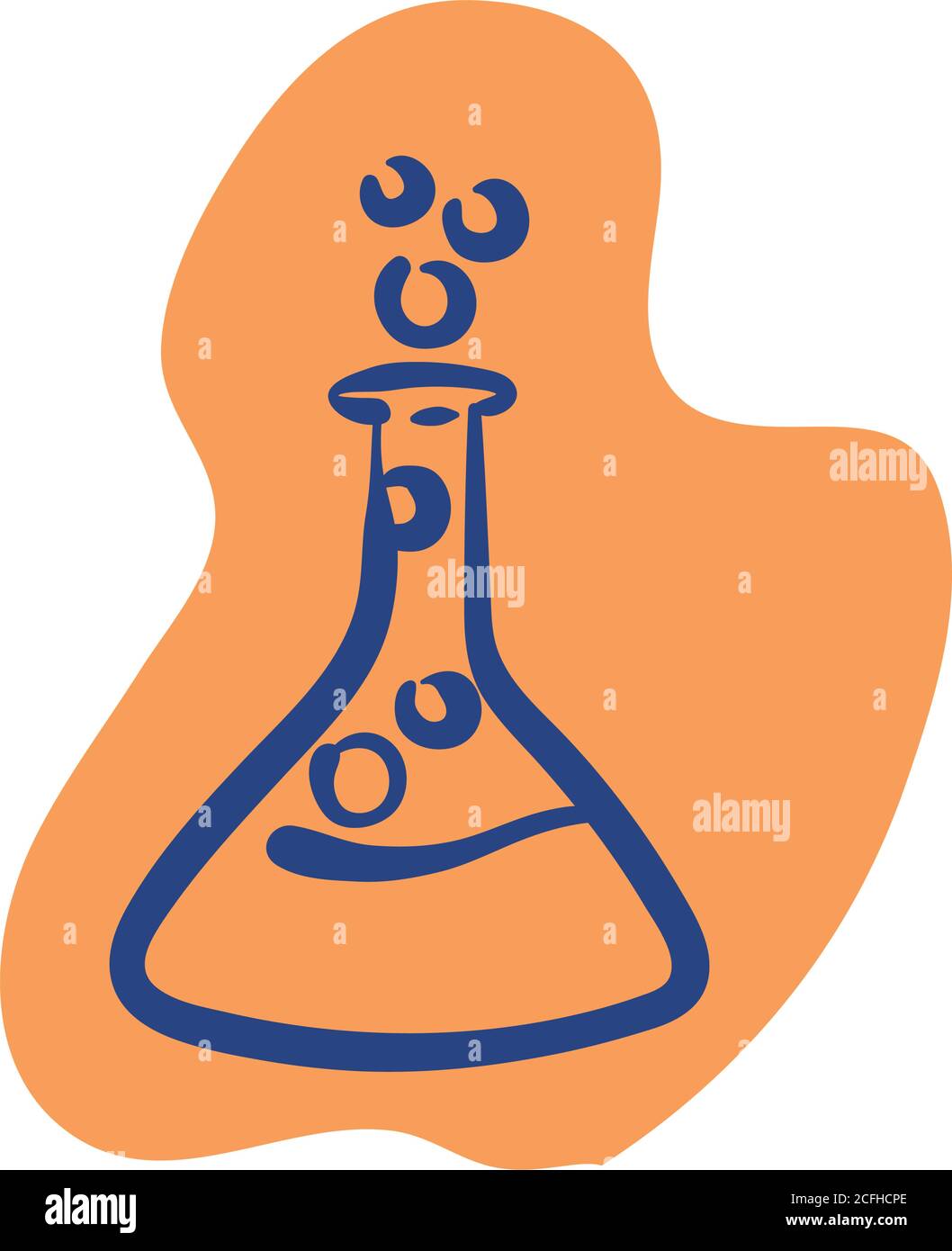 tube test flask laboratory line style vector illustration design Stock ...