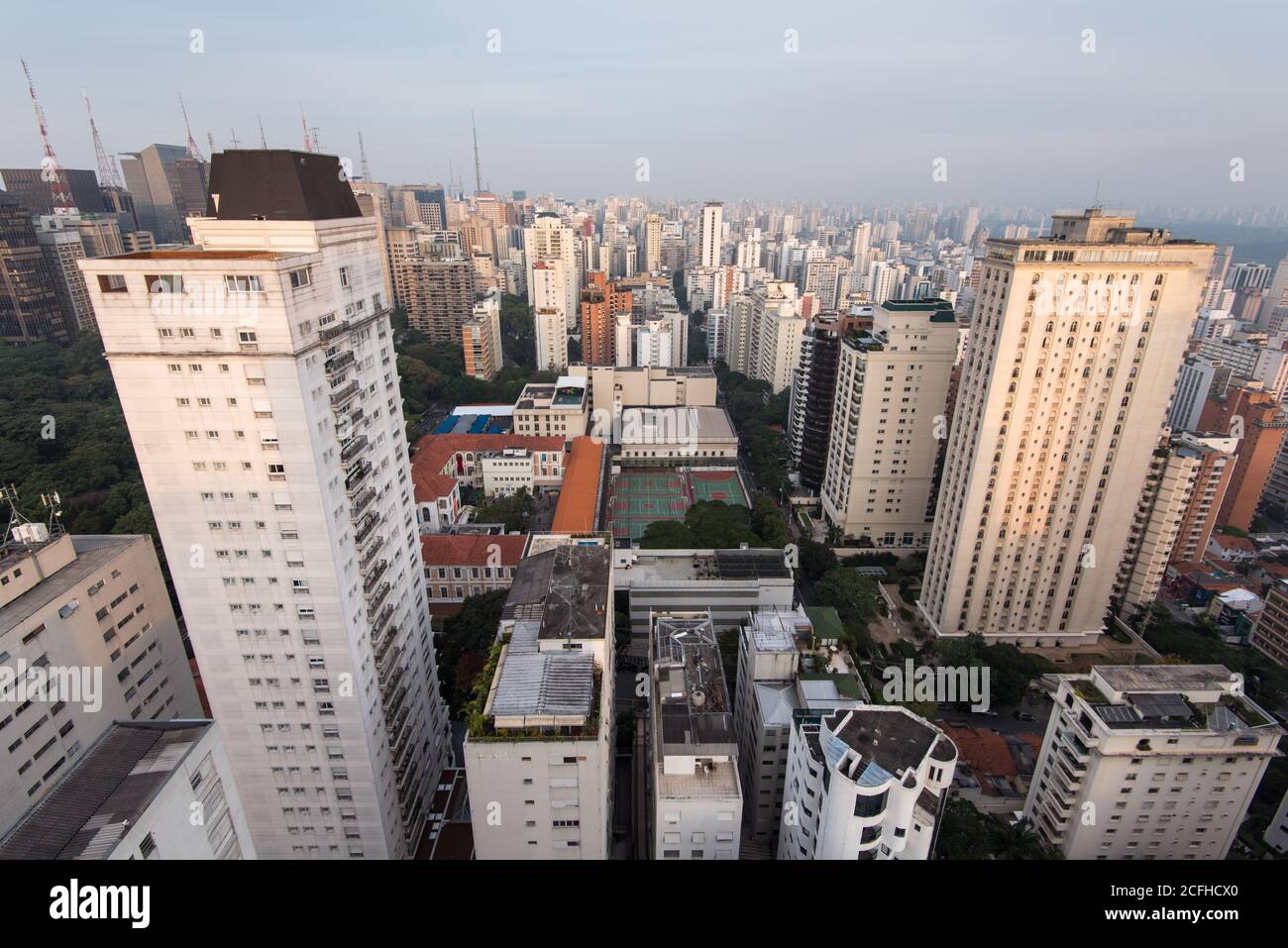 Aerial View of Residential and Offise Buildings in Sao Paulo City ...