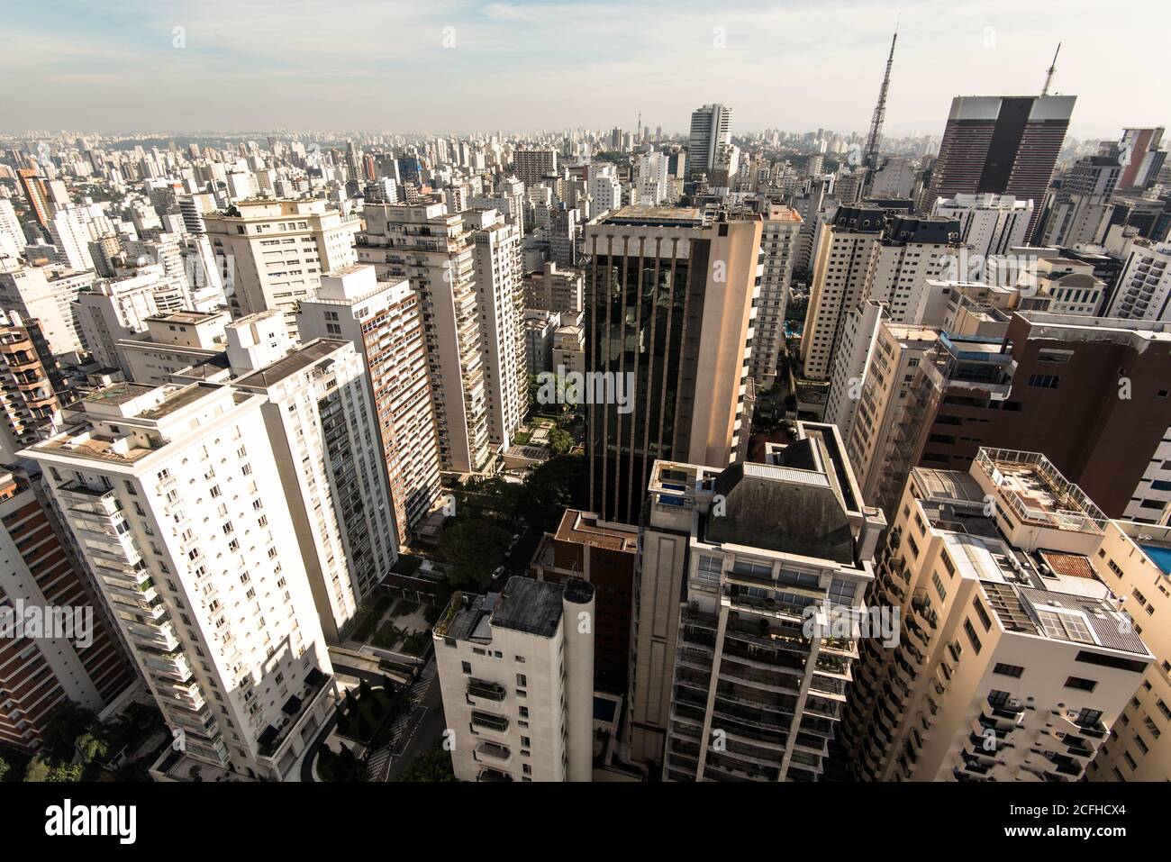 Aerial View of Residential and Offise Buildings in Sao Paulo City ...