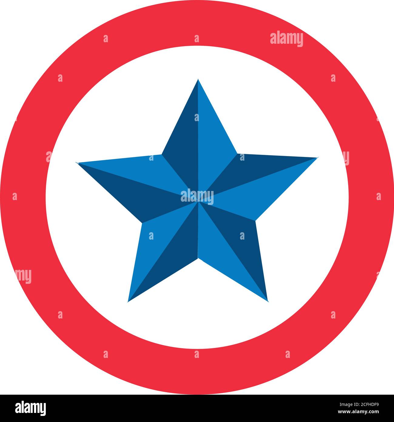 usa election star in stamp flat style icon vector illustration design ...