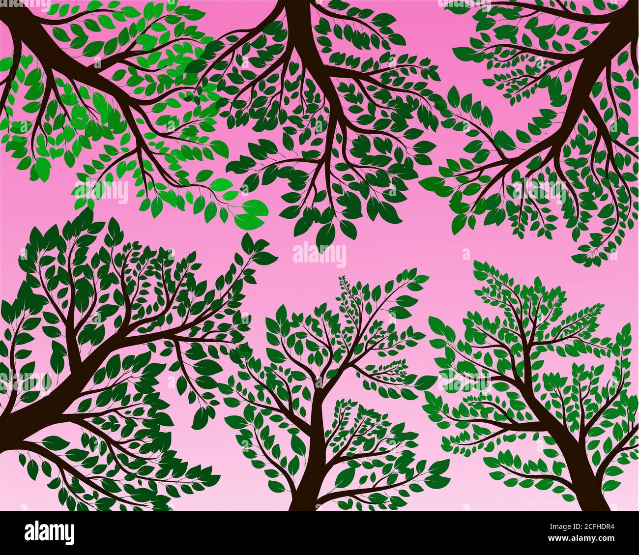 leaf and branch illustration image background Stock Photo - Alamy