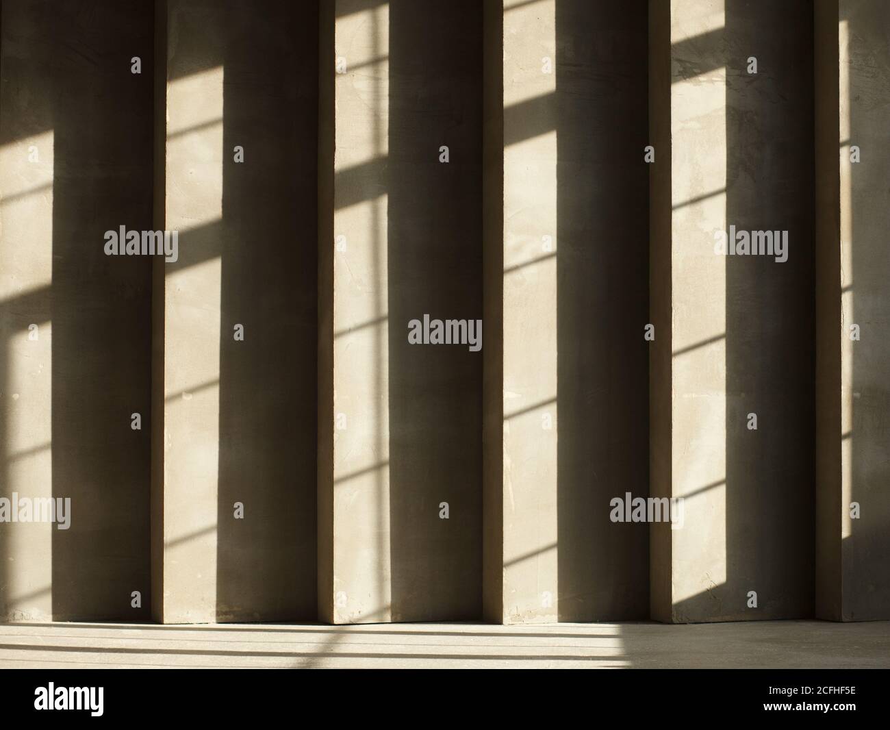 lights and shadows on concrete wall, rhythm, architecture background ...