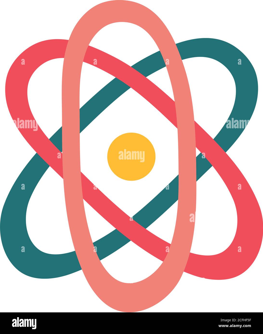 atom molecule flat style icon vector illustration design Stock Vector ...
