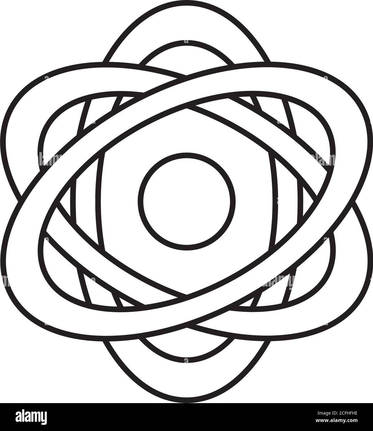 atom molecule line style icon vector illustration design Stock Vector ...