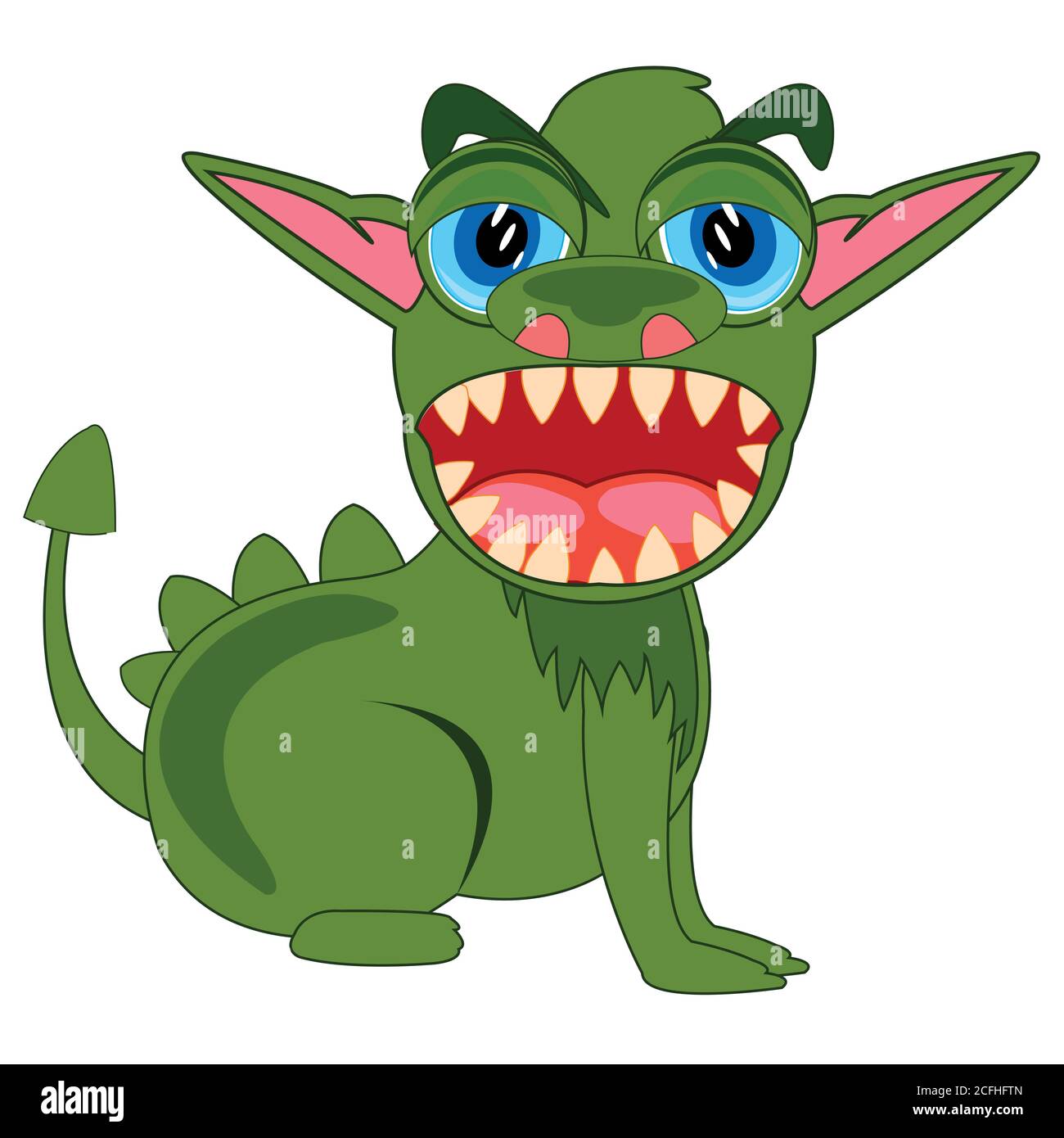 Cartoon animal crock on white background is insulated Stock Vector ...