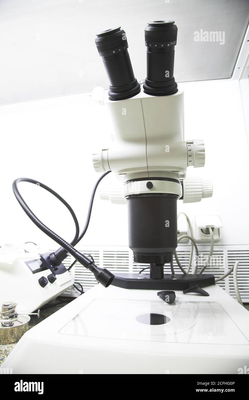 modern microscope in the molecular biology lab Stock Photo - Alamy