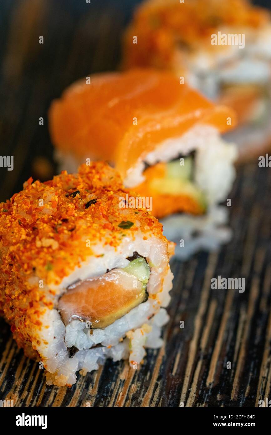 Close up shushi rolls hi-res stock photography and images - Alamy