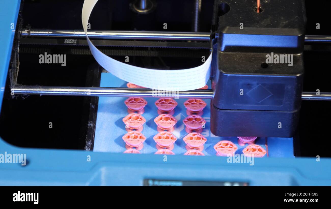 3D printer printing objects from plastic Stock Photo - Alamy