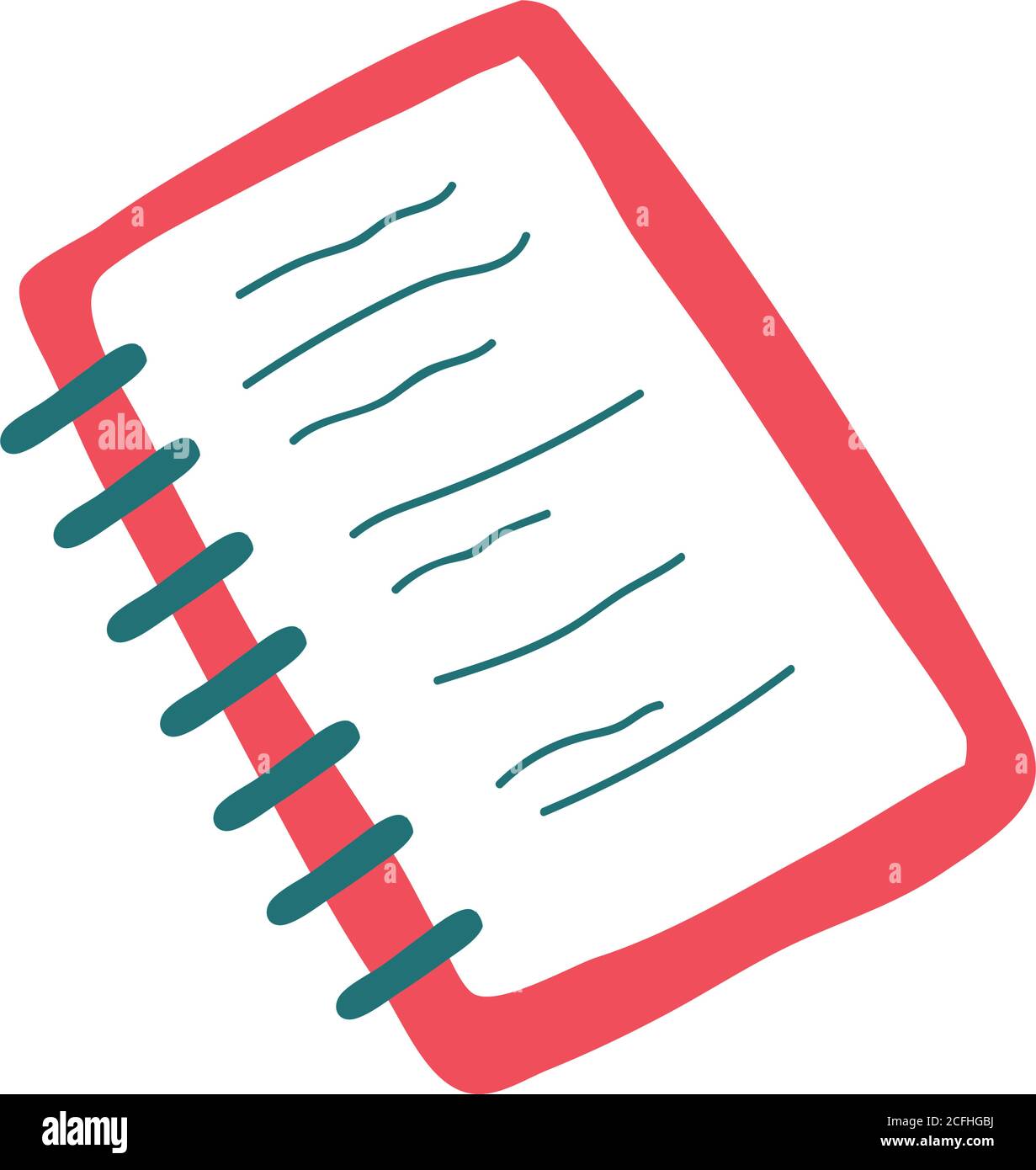 notebook open school supply flat style icon vector illustration design ...