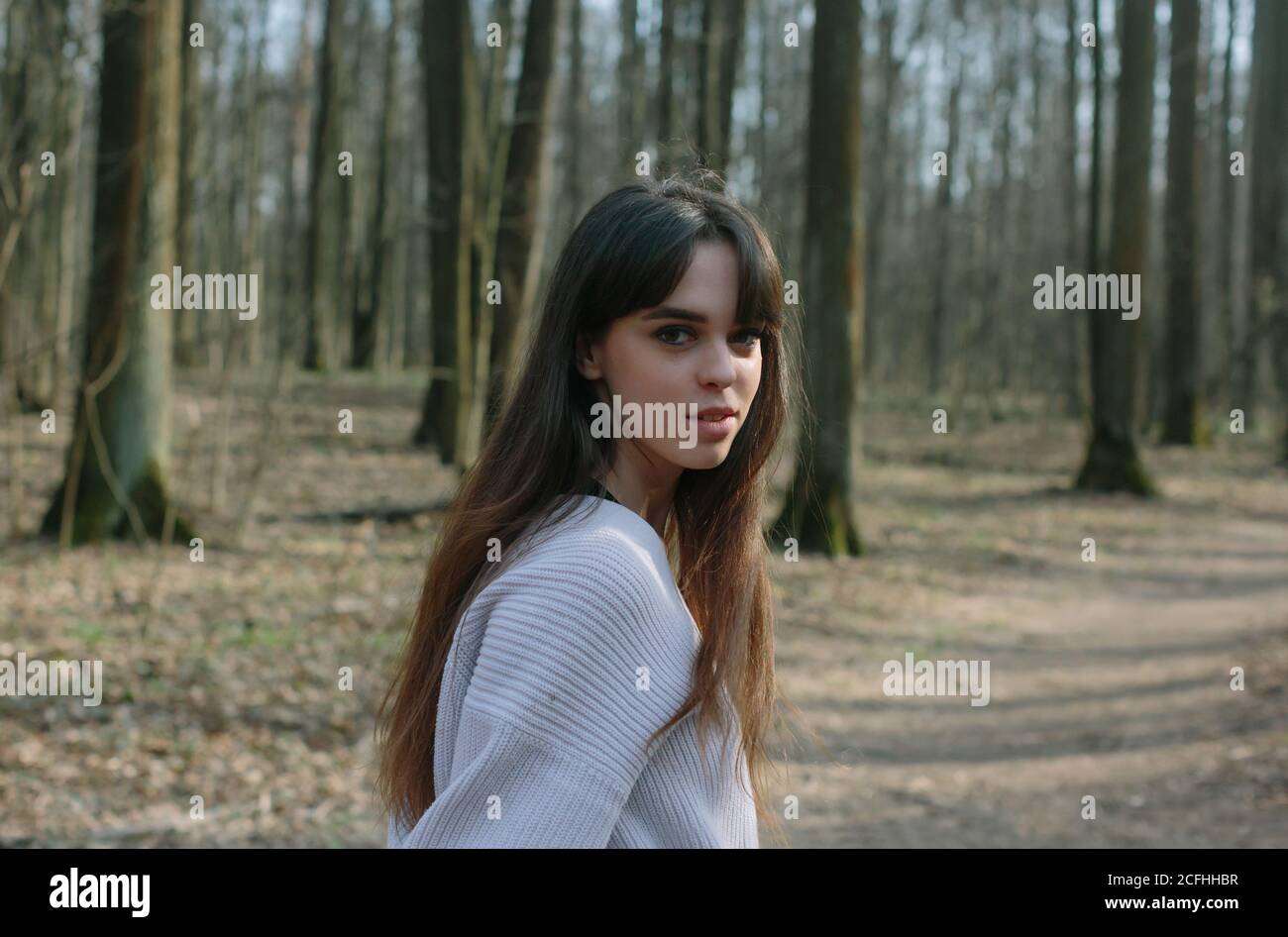 Turning back on her hi-res stock photography and images - Alamy