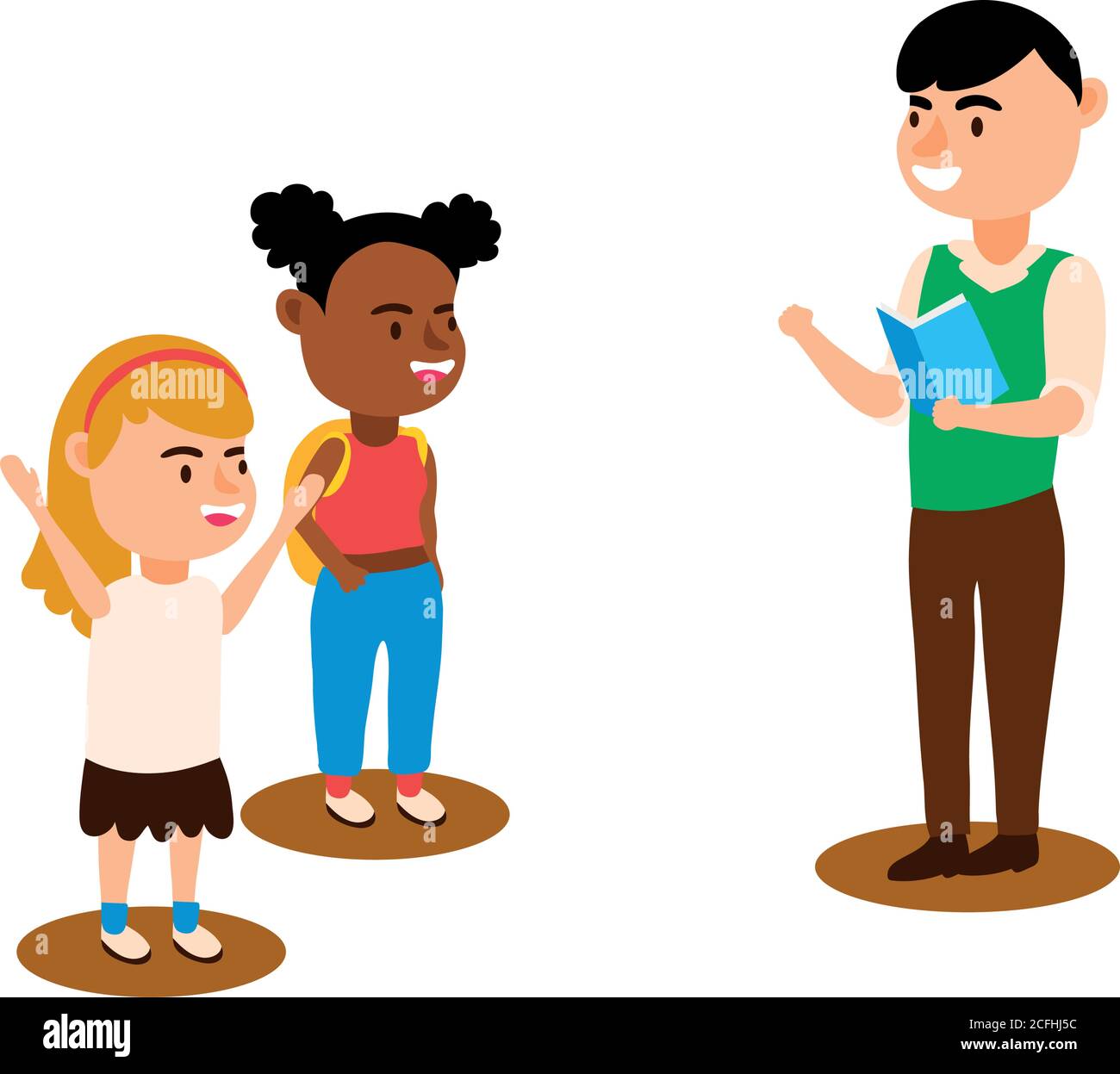 Friendly Teacher Cartoon