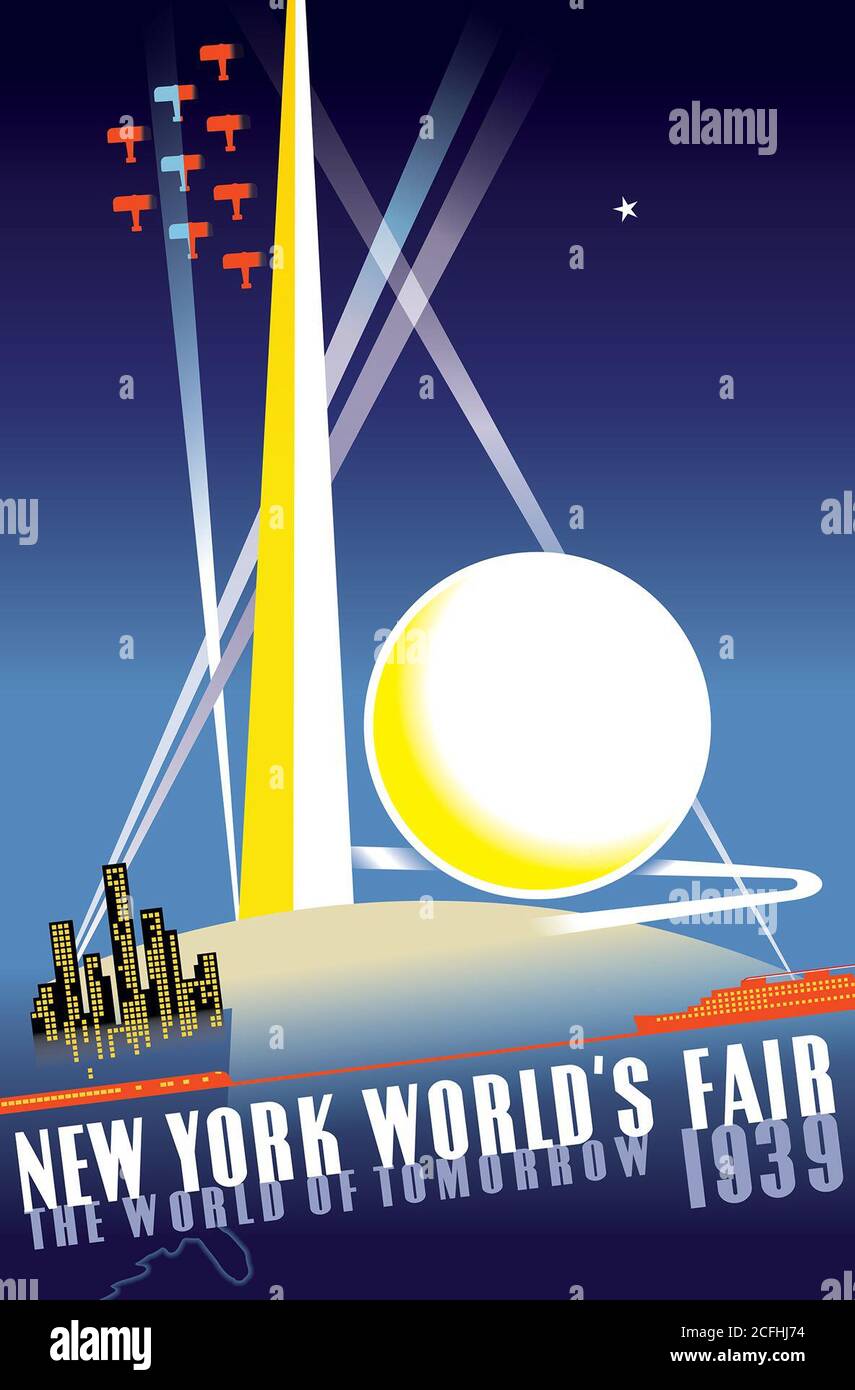 World's fair 1939 poster hi-res stock photography and images - Alamy