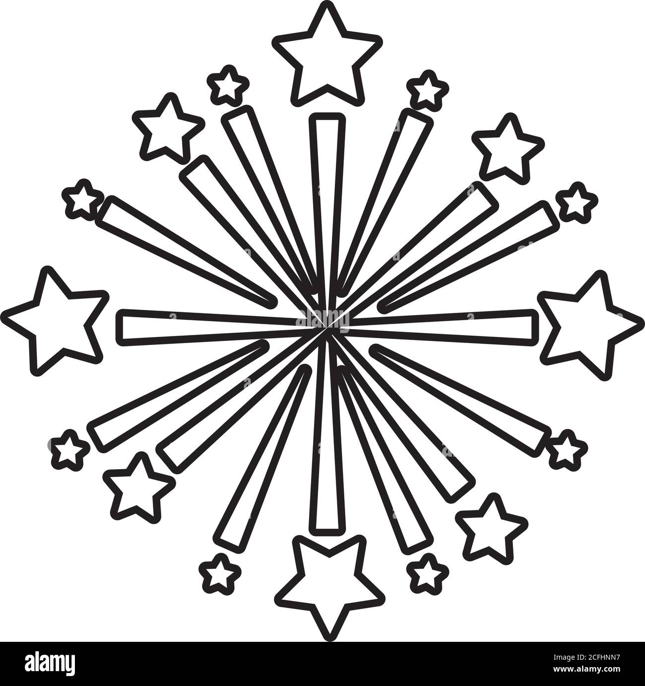 Fireworks explosion circular splash Black and White Stock Photos ...