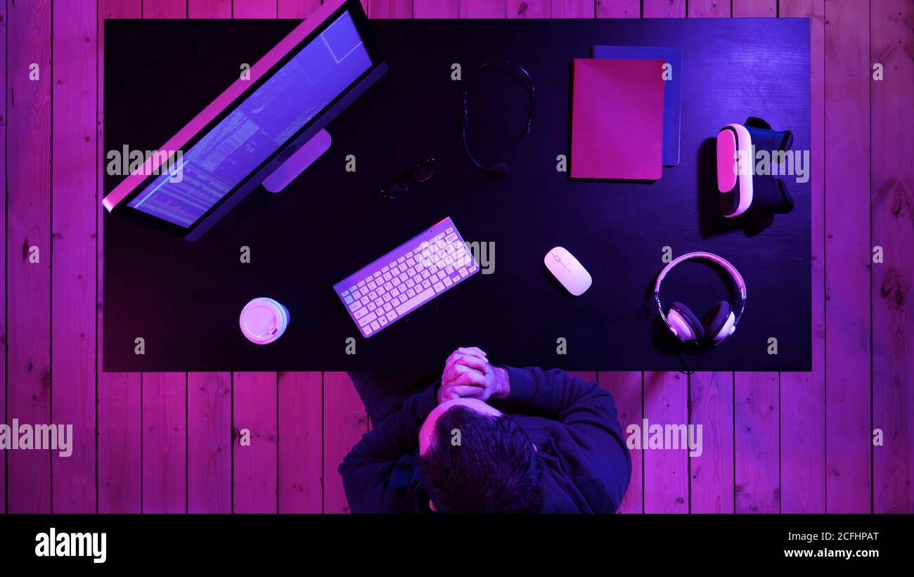 Hacker evil look programing hi-res stock photography and images - Alamy