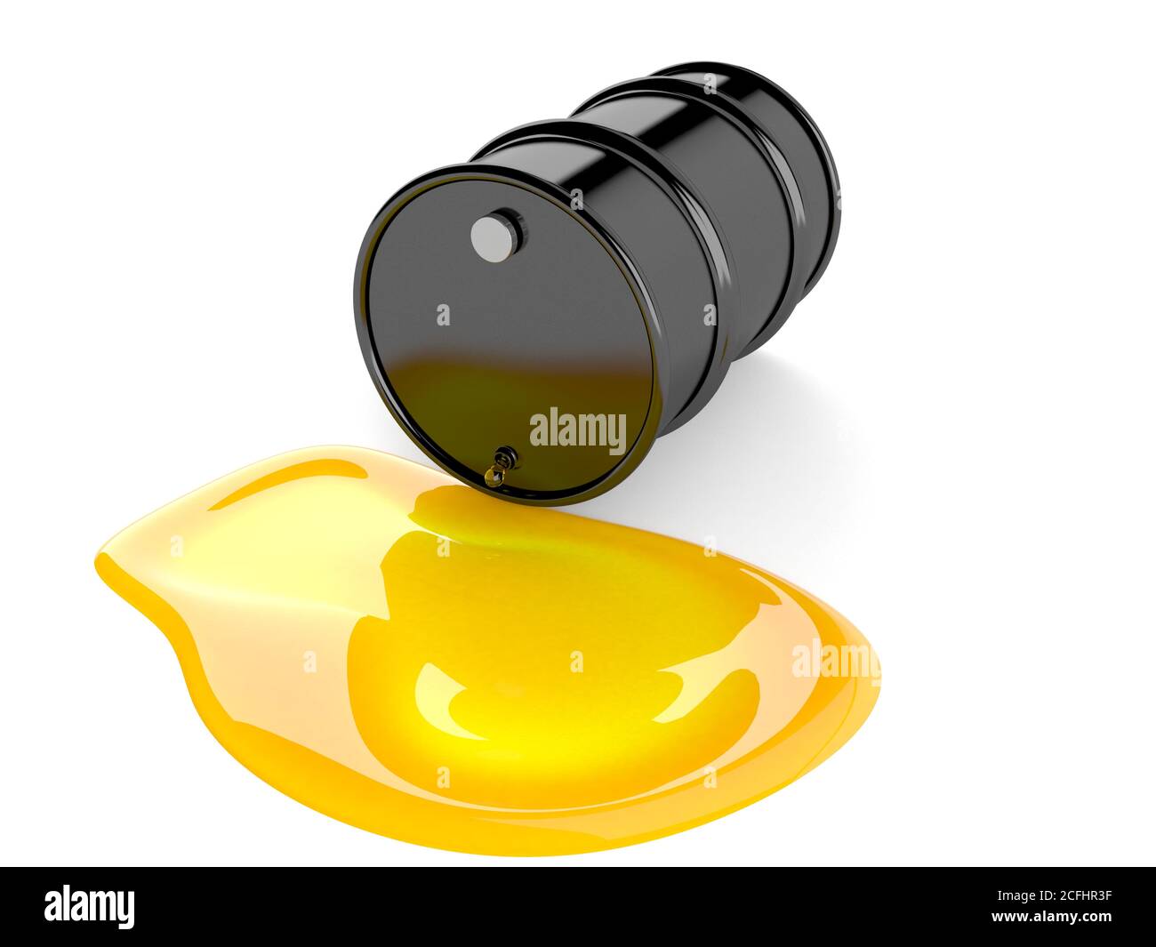 Barrel with spilled gasoline isolated on white background Stock Photo ...