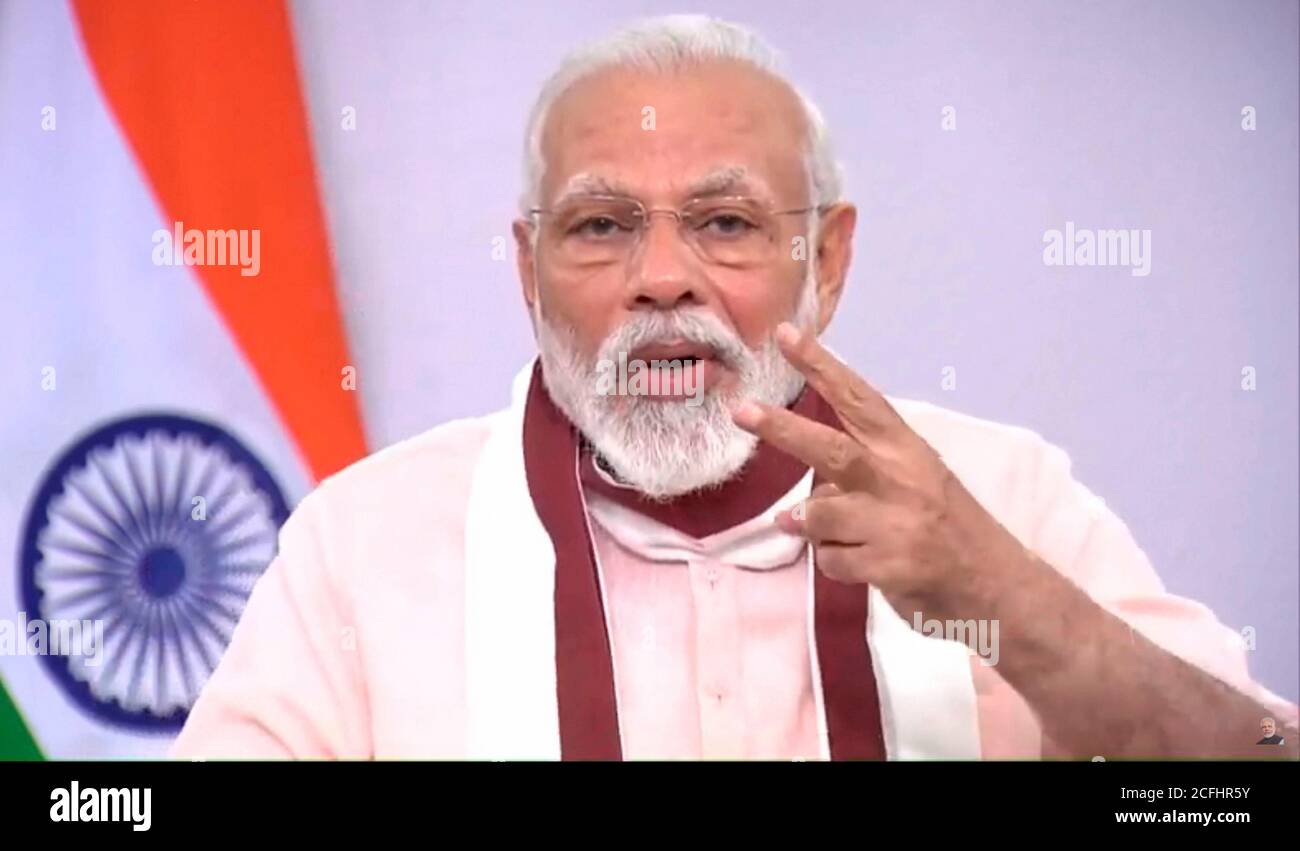 Narendra modi gestures hi-res stock photography and images - Alamy