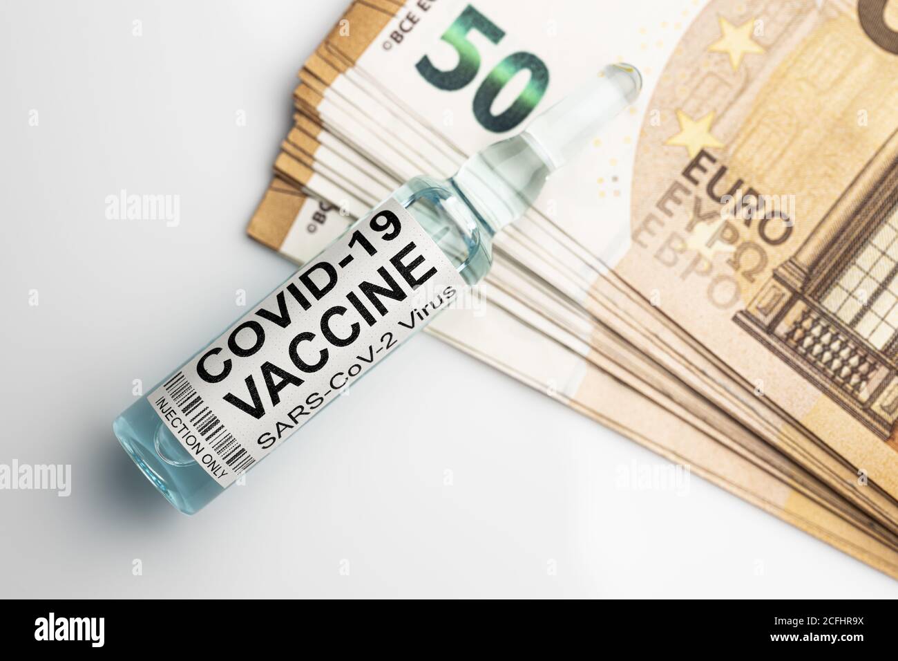 Covid-19 Coronavirus vaccine euro banknotes Stock Photo - Alamy