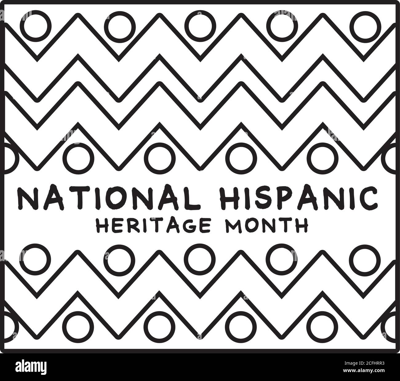 national hispanic heritage lettering with paint frame line style icon ...