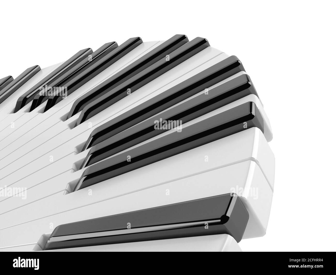 Piano keyboard isolated on white background Stock Photo - Alamy