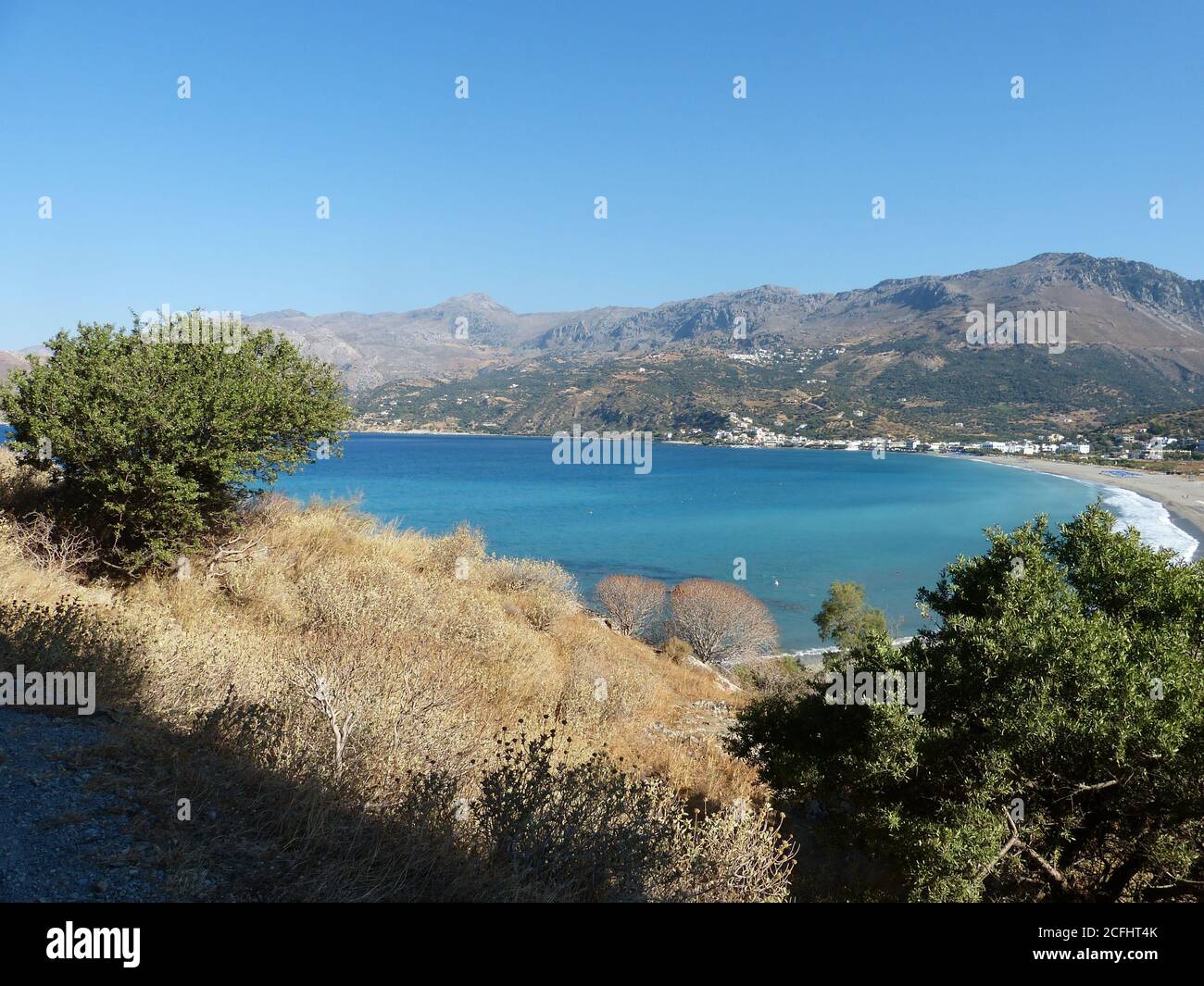 Crete island Libyan Sea Plakias Long beach near Rethymnon Stock Photo ...