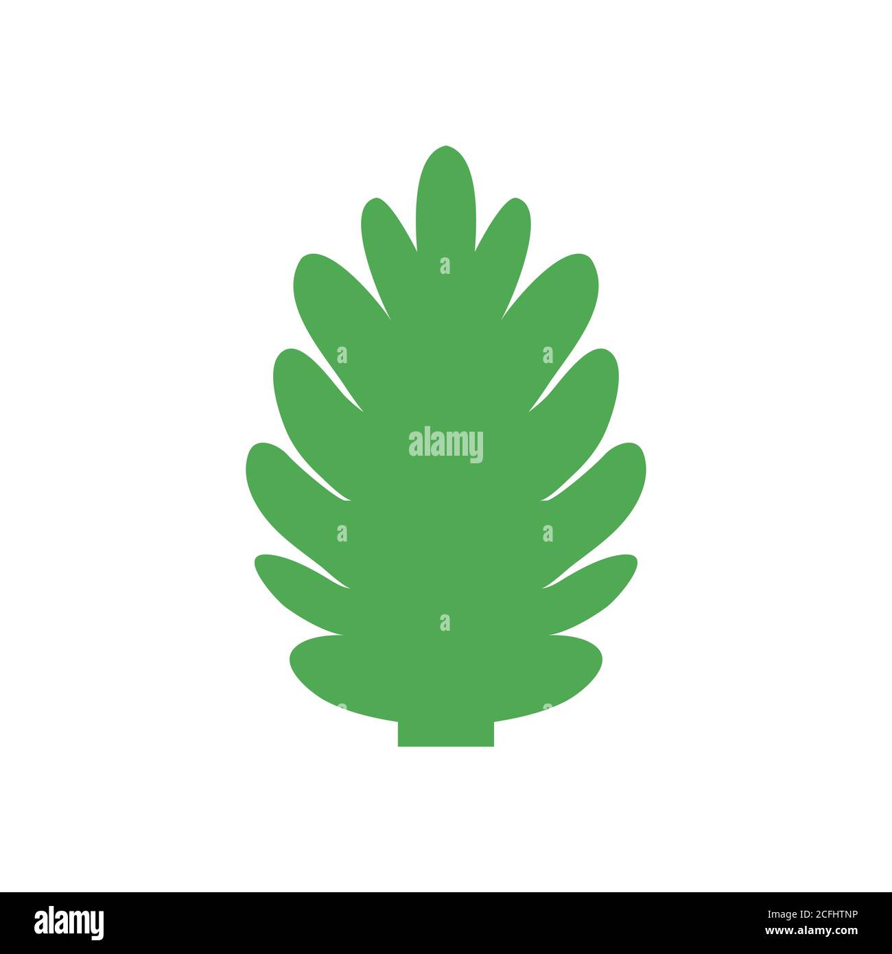 Christmas tree. The tree is green. Isolated vector illustrations Stock ...