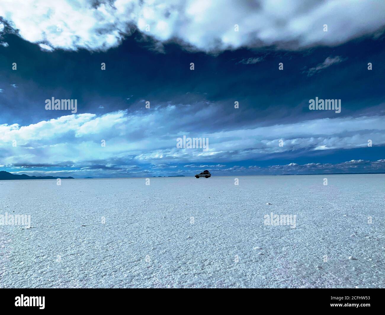 White vast unique desert salt flat Salar de Uyuni, Bolivia, Altiplano ...