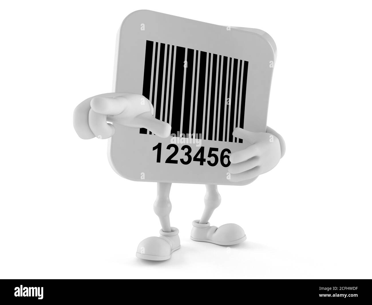 Barcode character isolated on white background Stock Photo - Alamy