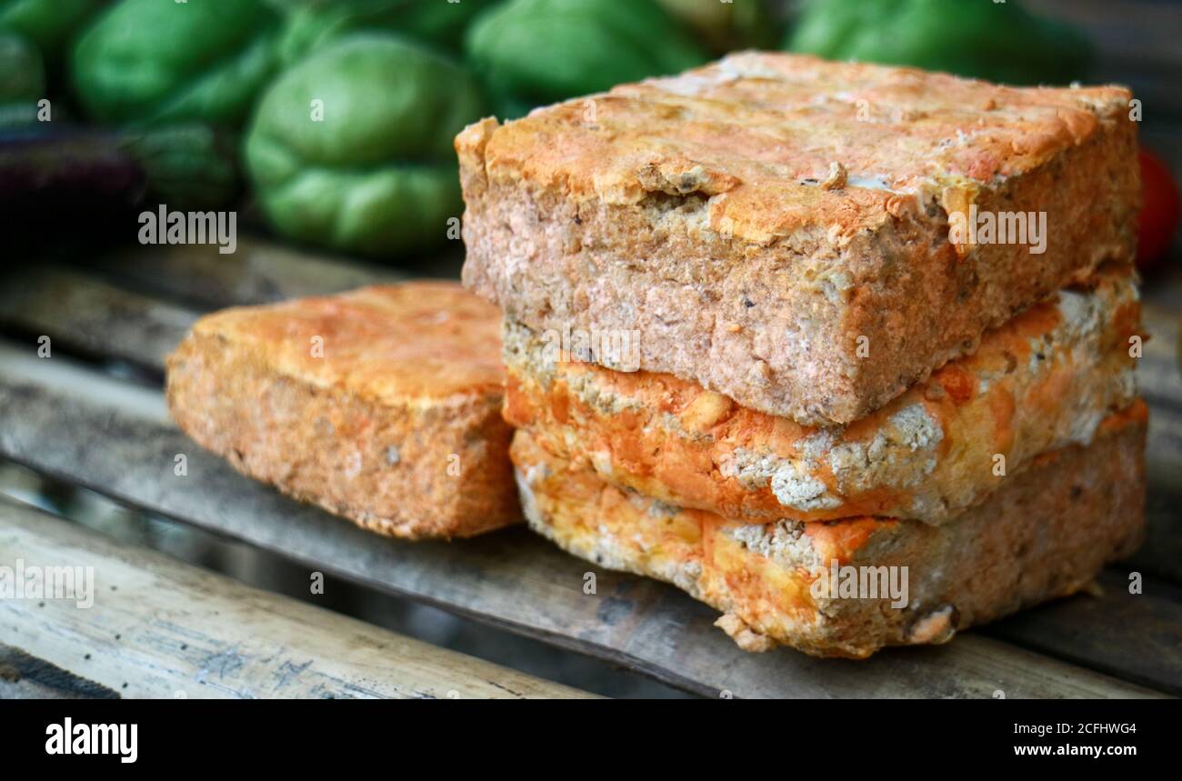 Red oncom. Oncom is one of the traditional staple foods of West Javan ...