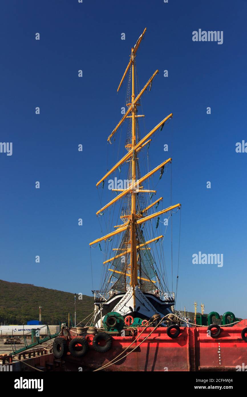 Vladivostok, Russia - October 06,2019: Sailboat frigate "Pallada" in ...