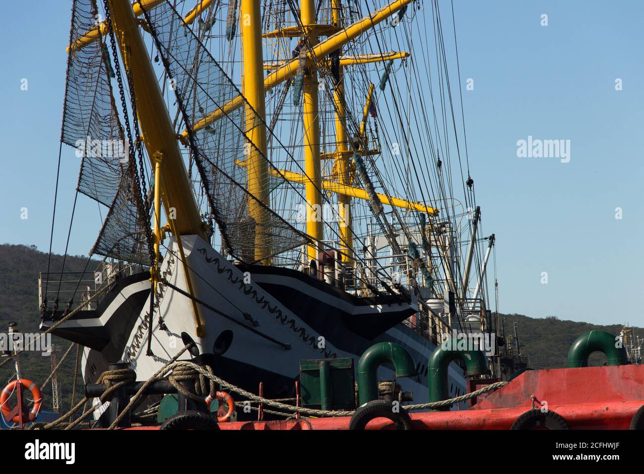 Vladivostok, Russia - October 06,2019: Sailboat frigate "Pallada" in ...