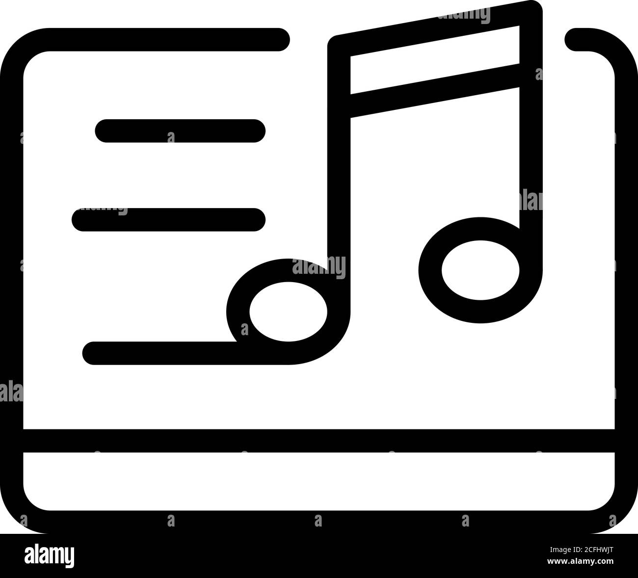 Music edit icon, outline style Stock Vector Image & Art - Alamy