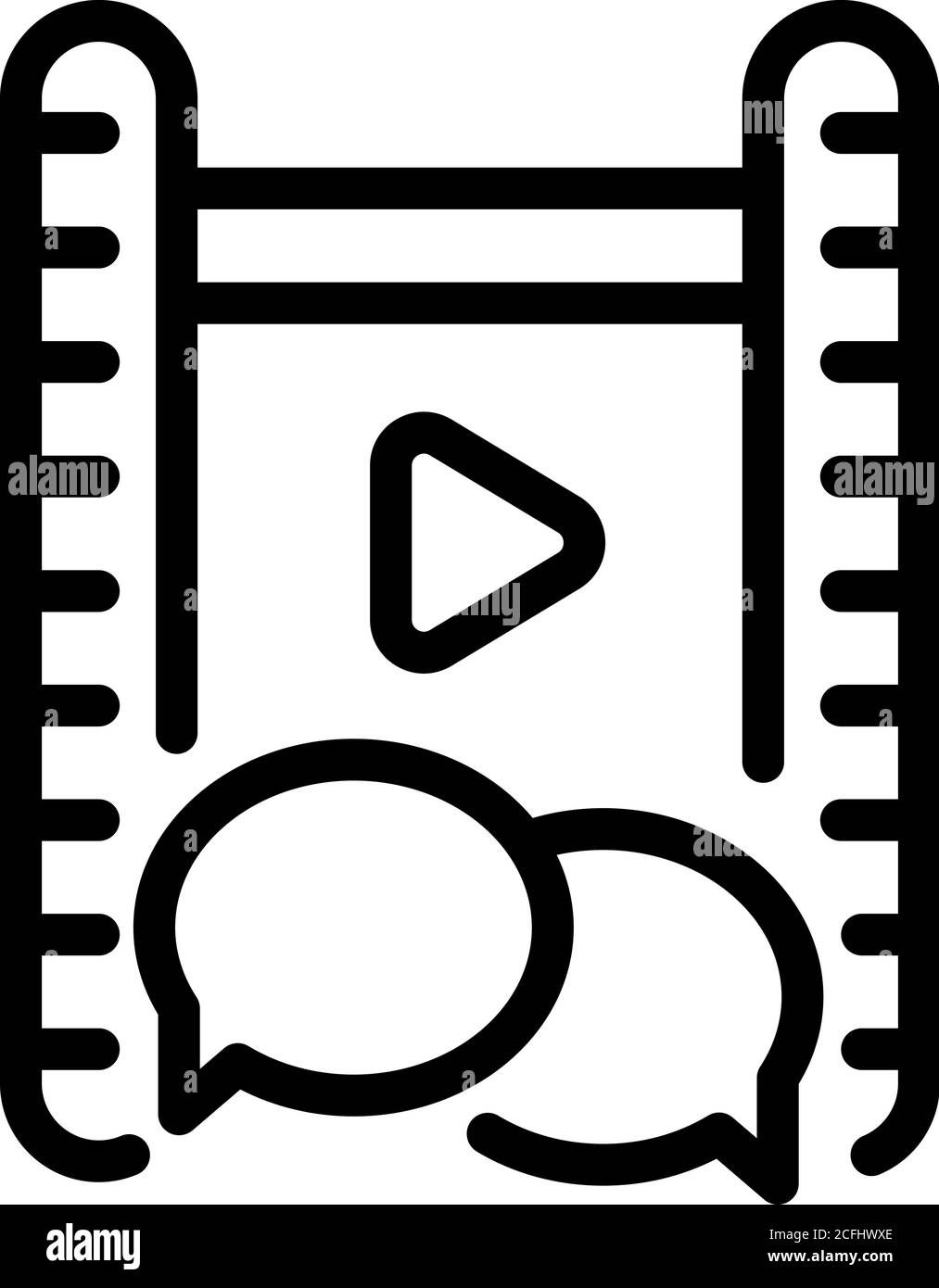 Movie chat icon, outline style Stock Vector Image & Art - Alamy
