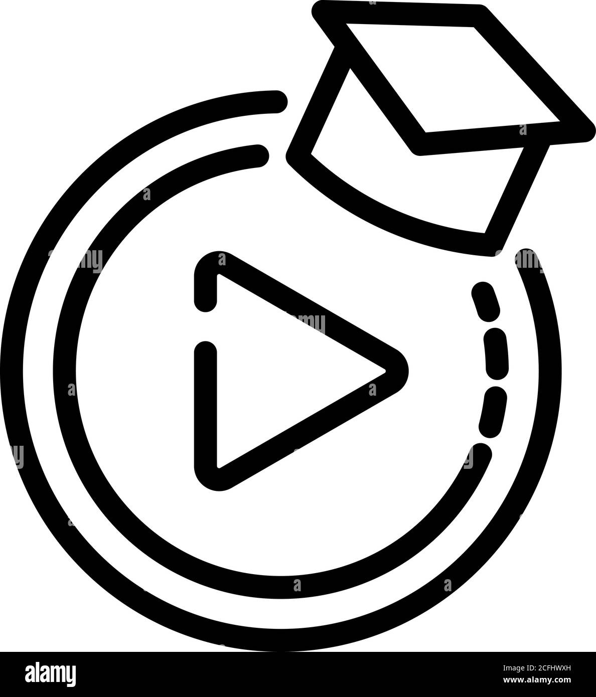 Movie play icon, outline style Stock Vector Image & Art - Alamy