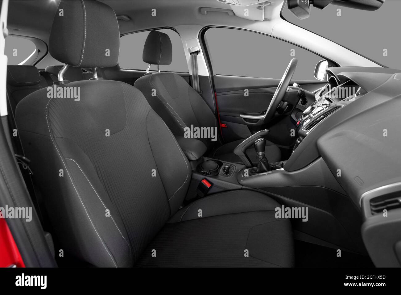Interior of a modern car in grey colors Stock Photo - Alamy