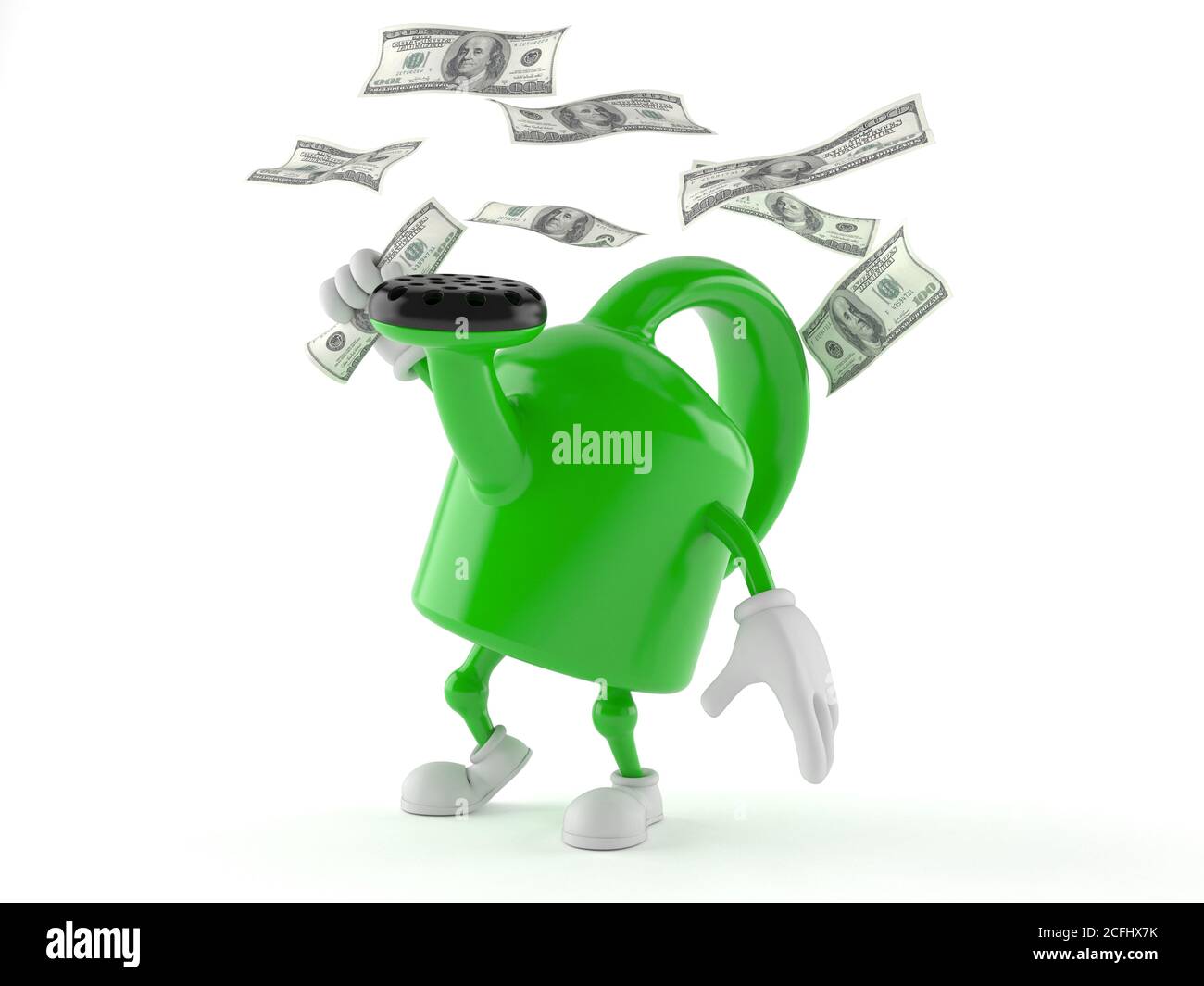 Money watering can character hi-res stock photography and images - Alamy