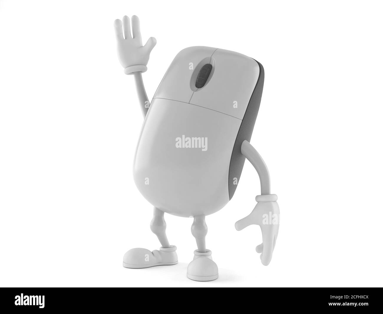 Computer mouse toon isolated on white background Stock Photo - Alamy