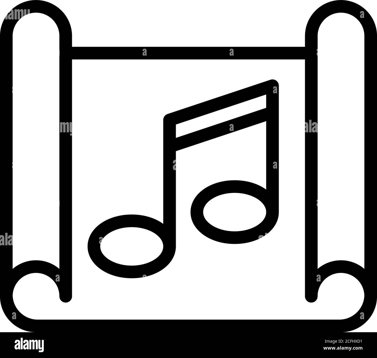 Playlist icon, outline style Stock Vector Image & Art - Alamy