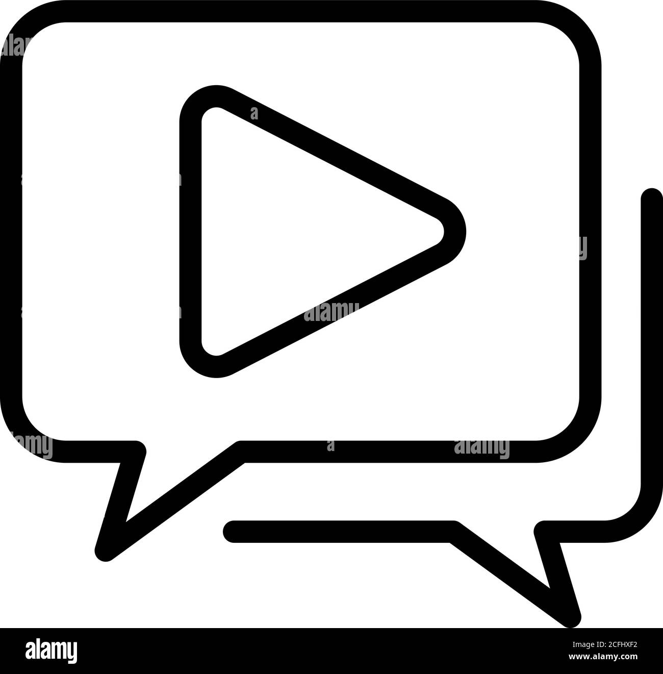 Play gallery icon, outline style Stock Vector Image & Art - Alamy