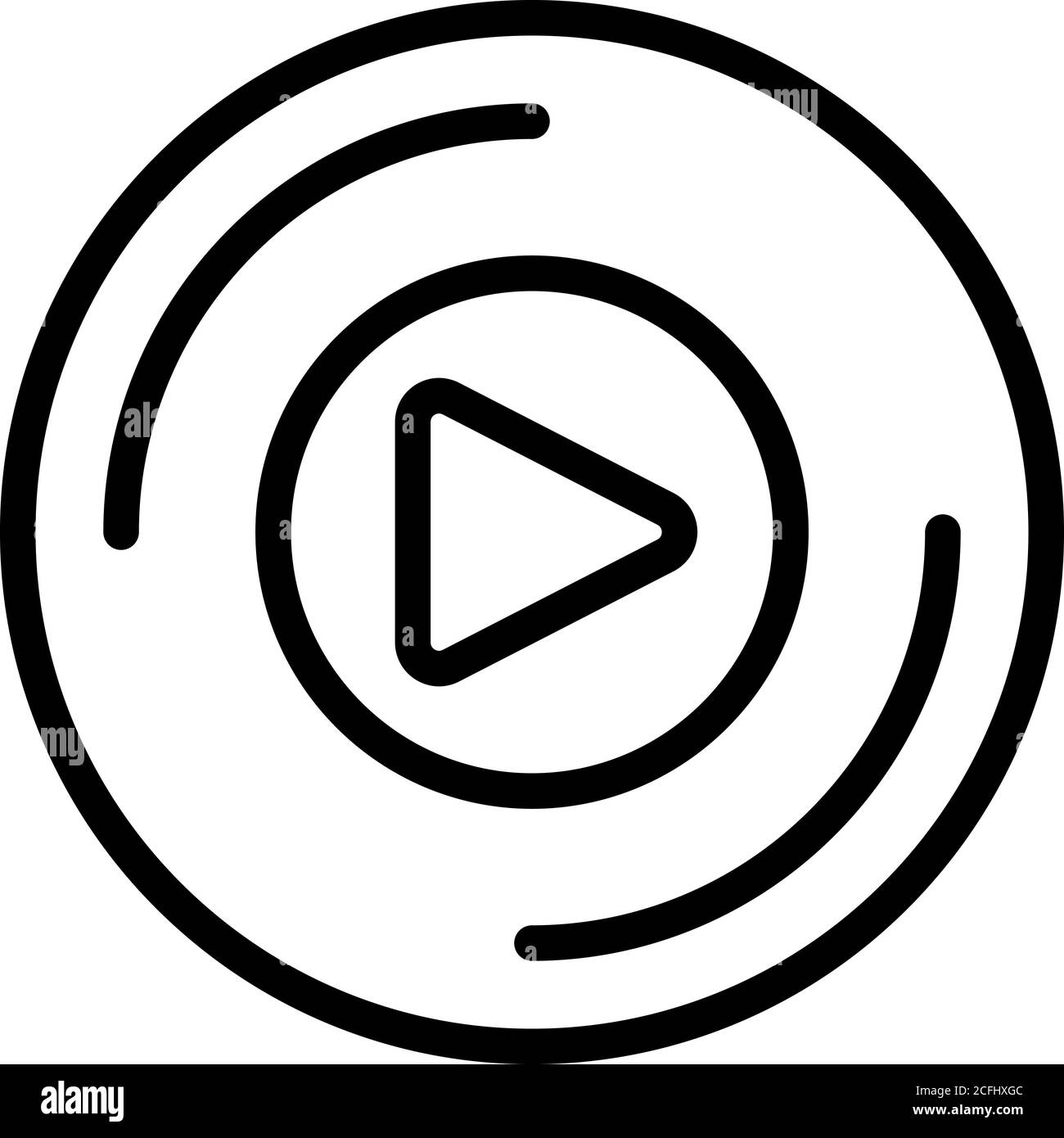 Playlist play icon, outline style Stock Vector Image & Art - Alamy