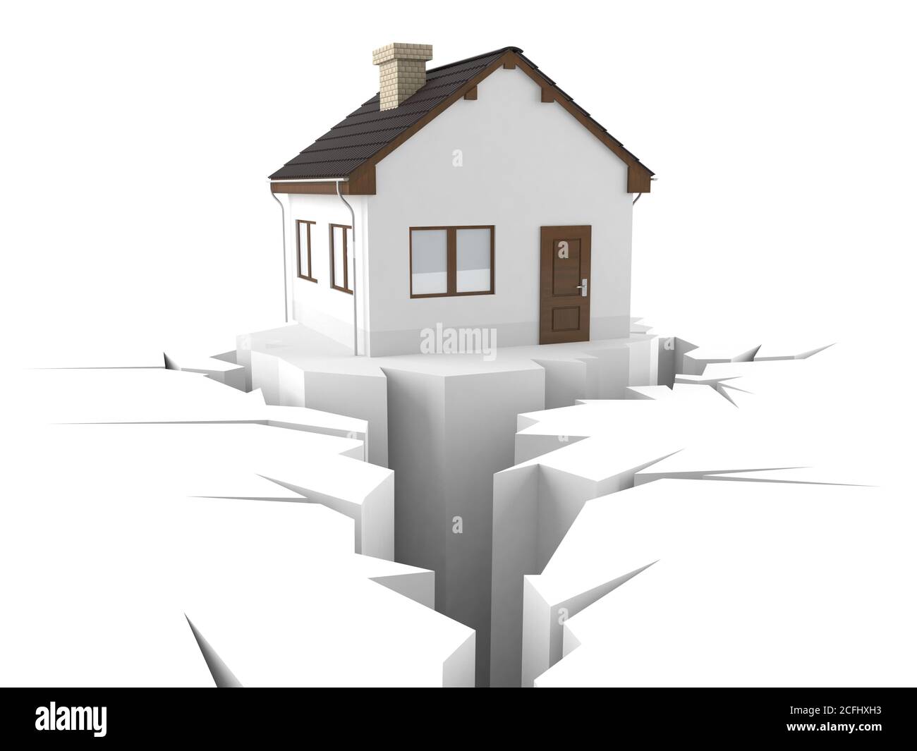 Housing problem isolated on white background Stock Photo - Alamy
